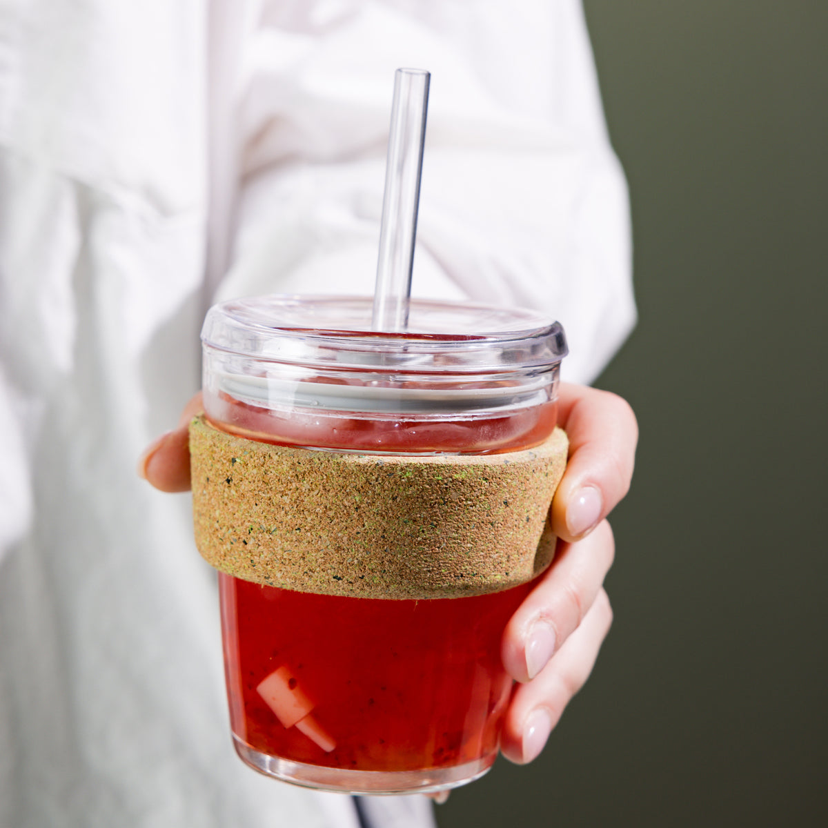 KeepCup Brew Cork Ace | Glass Cold Cups with Straw