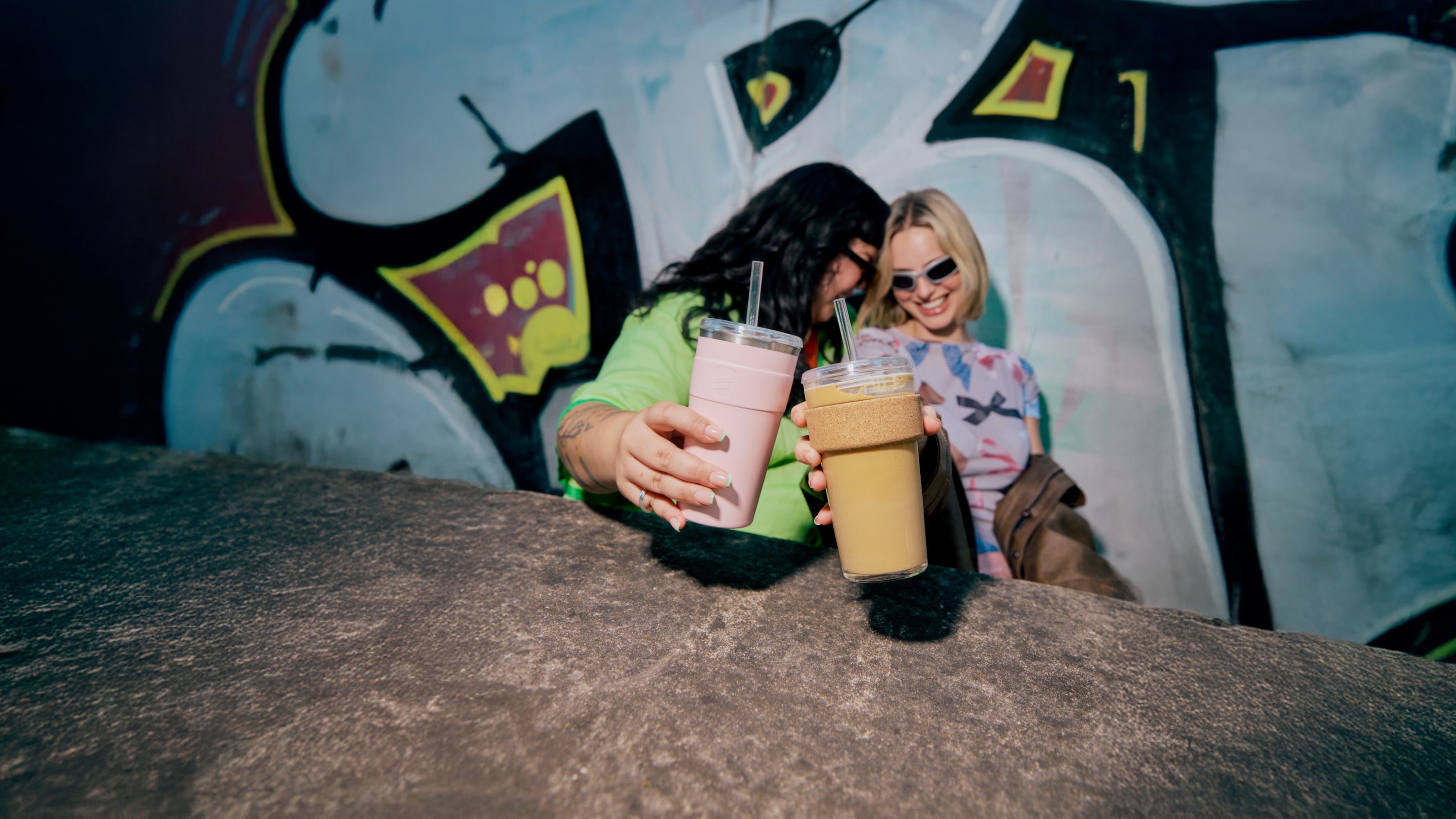 Cold Cup Cork Glass Coffee Cups - Sustainable Eco-Friendly - KeepCup